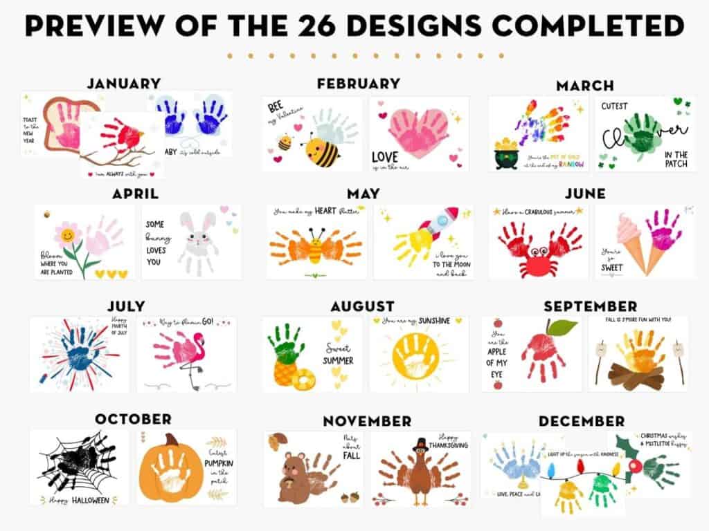 Printable Handprint Calendar - Lovely Planner