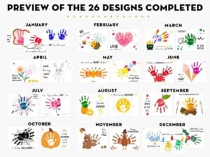 Printable 2026 Handprint Calendar - Lovely Planner