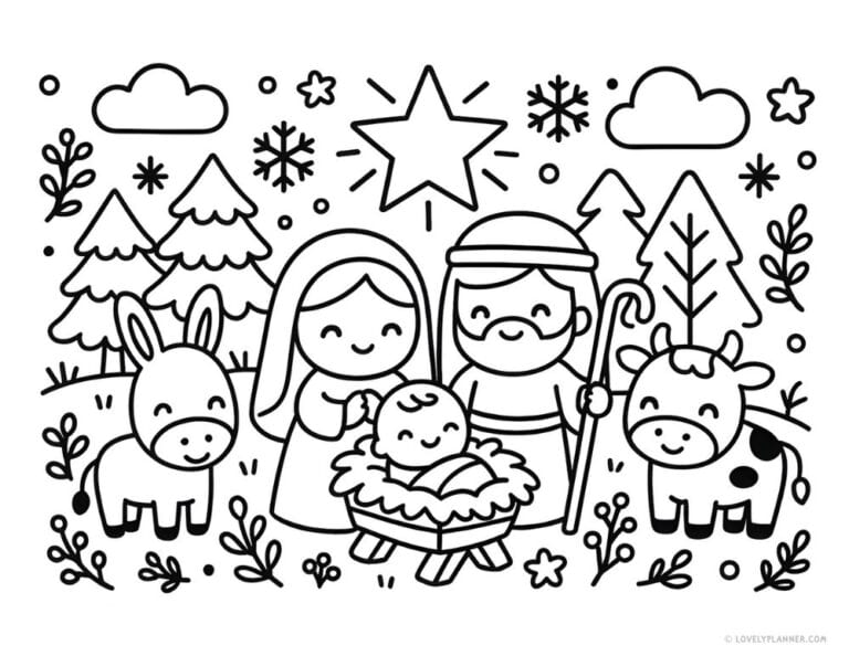 Free Printable Advent Calendar Coloring Book – 24 Days of Christmas ...