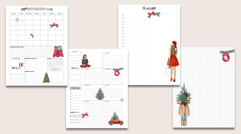 Free Printable December Planner Pages - Lovely Planner