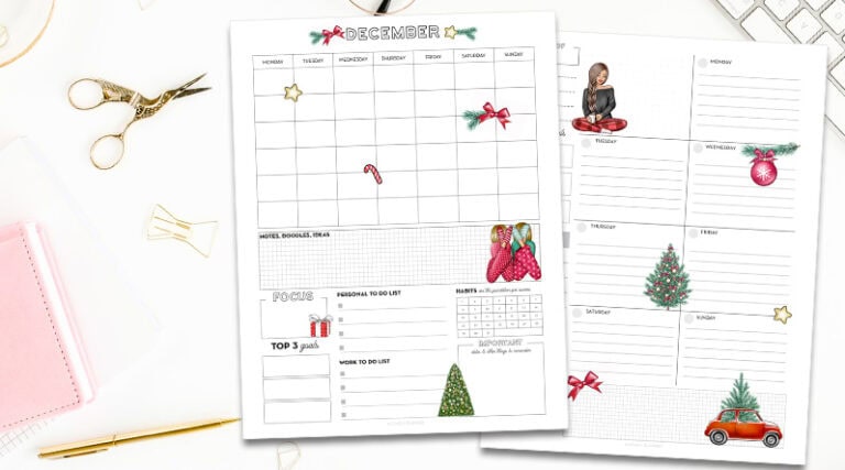 Free December Printable Planner Pages - Lovely Planner