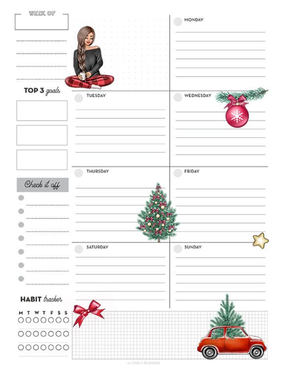 Free December Printable Planner Pages - Lovely Planner