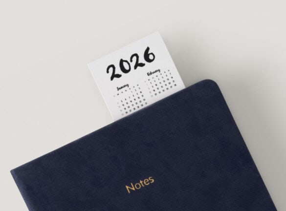 Free Printable 2026 Bookmark Calendar (Sunday & Monday Start) - Lovely ...