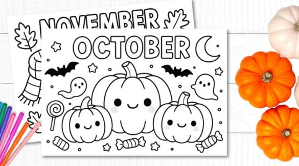 12 Free Printable Monthly Coloring Pages: A Year of Coloring - Lovely ...