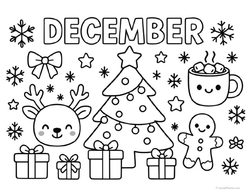 12 Free Printable Monthly Coloring Pages: A Year of Coloring - Lovely ...