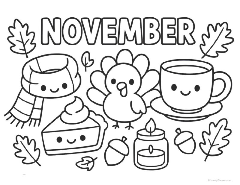 12 Free Printable Monthly Coloring Pages: A Year of Coloring - Lovely ...