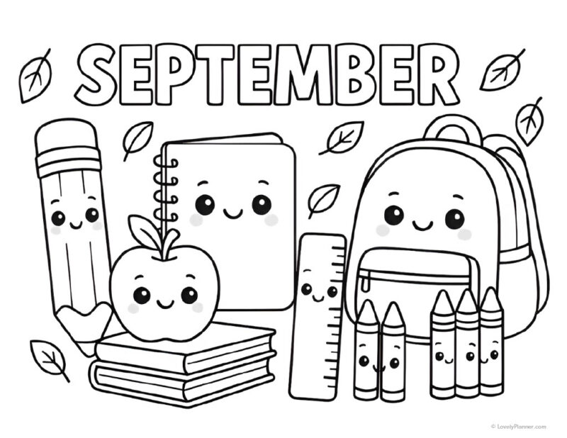 12 Free Printable Monthly Coloring Pages: A Year of Coloring - Lovely ...